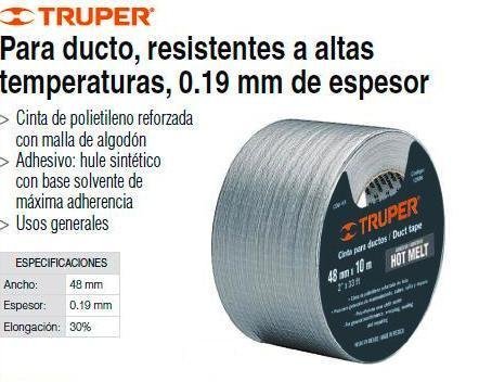 Cinta para ducto de 50.8 mm x 10 m Truper 12586 | Paneles y Plafones MG