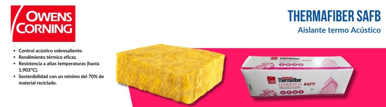 Thermafiber SAFB 2″ x .61 x 1.22 m - Paneles y Plafones MG