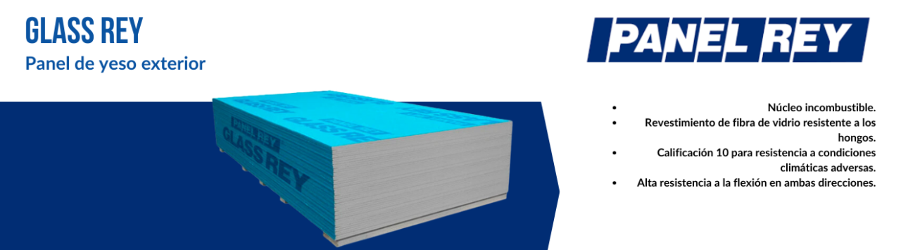 Glass Rey 12.7 mm x 1.22 x 2.44 m | Paneles y Plafones MG