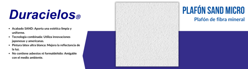 Plafon Sand Micro de .61 x .61 | Paneles y Plafones MG